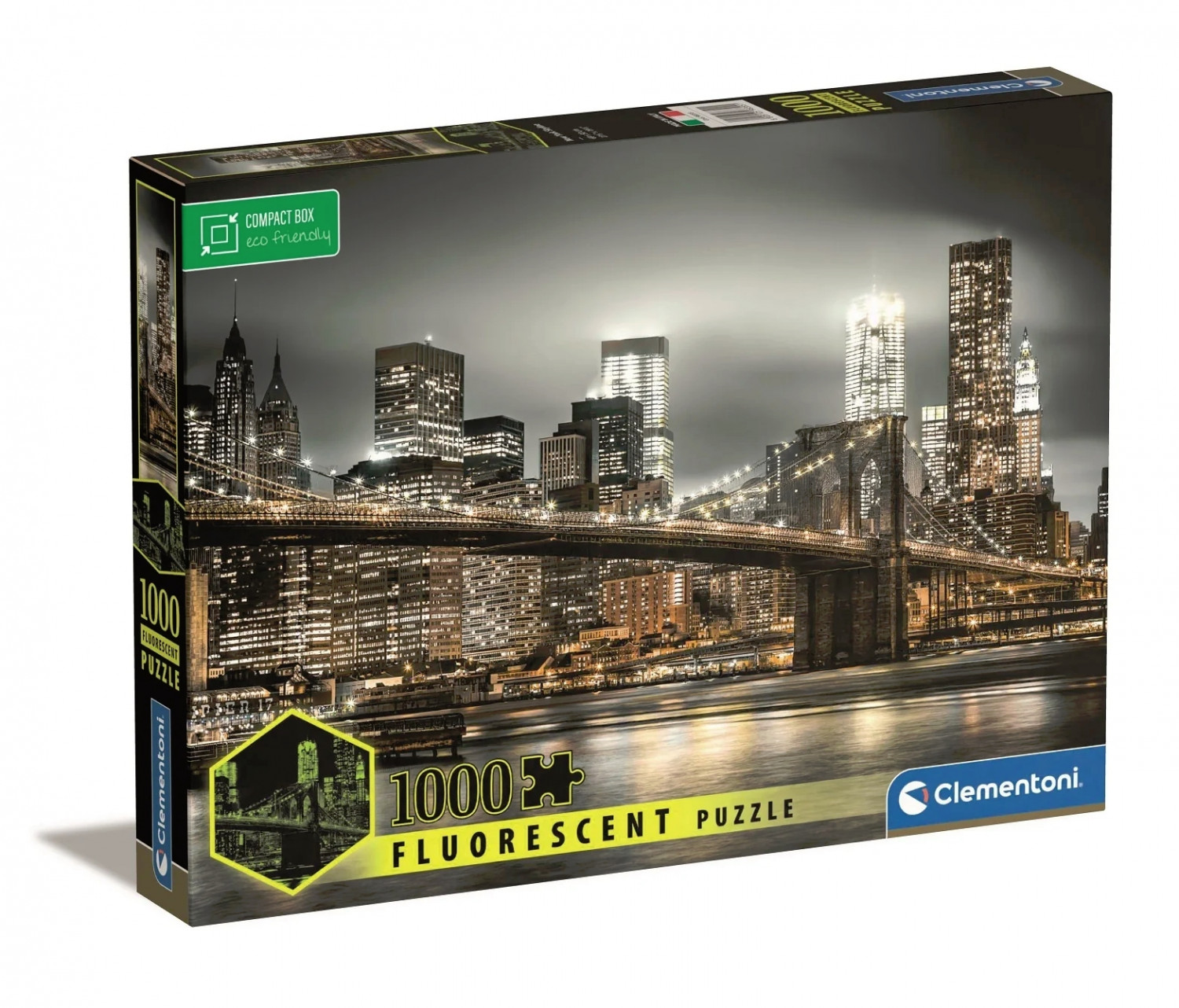 SLAGALICA PUZZLE FLUORESCENT NEW YORK SKYLINE 1000PCS CLEMENTONI 98355 ...