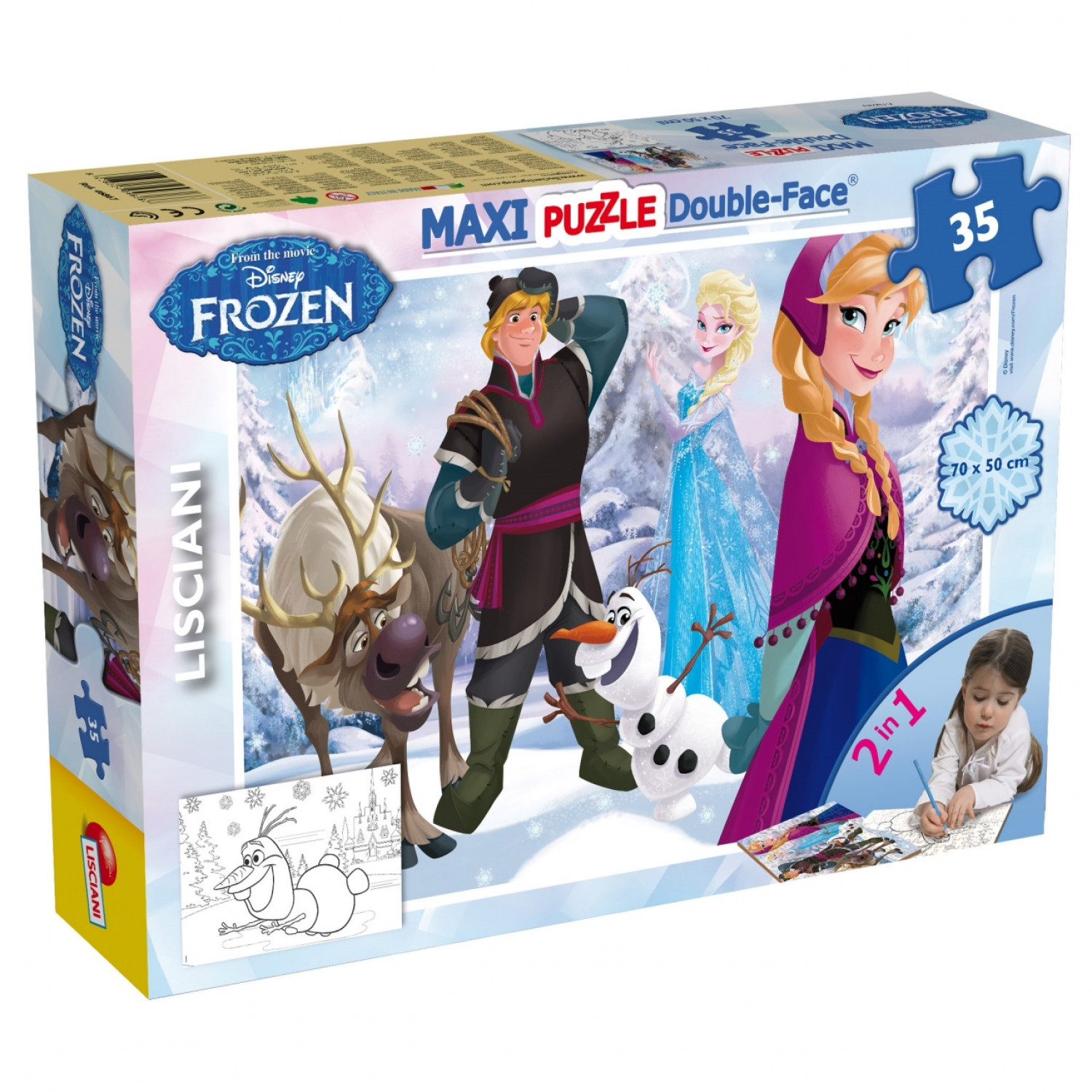 PUZZLE SLAGALICE 35 DELOVA MAXI FROZEN LISCIANI - Magična oaza
