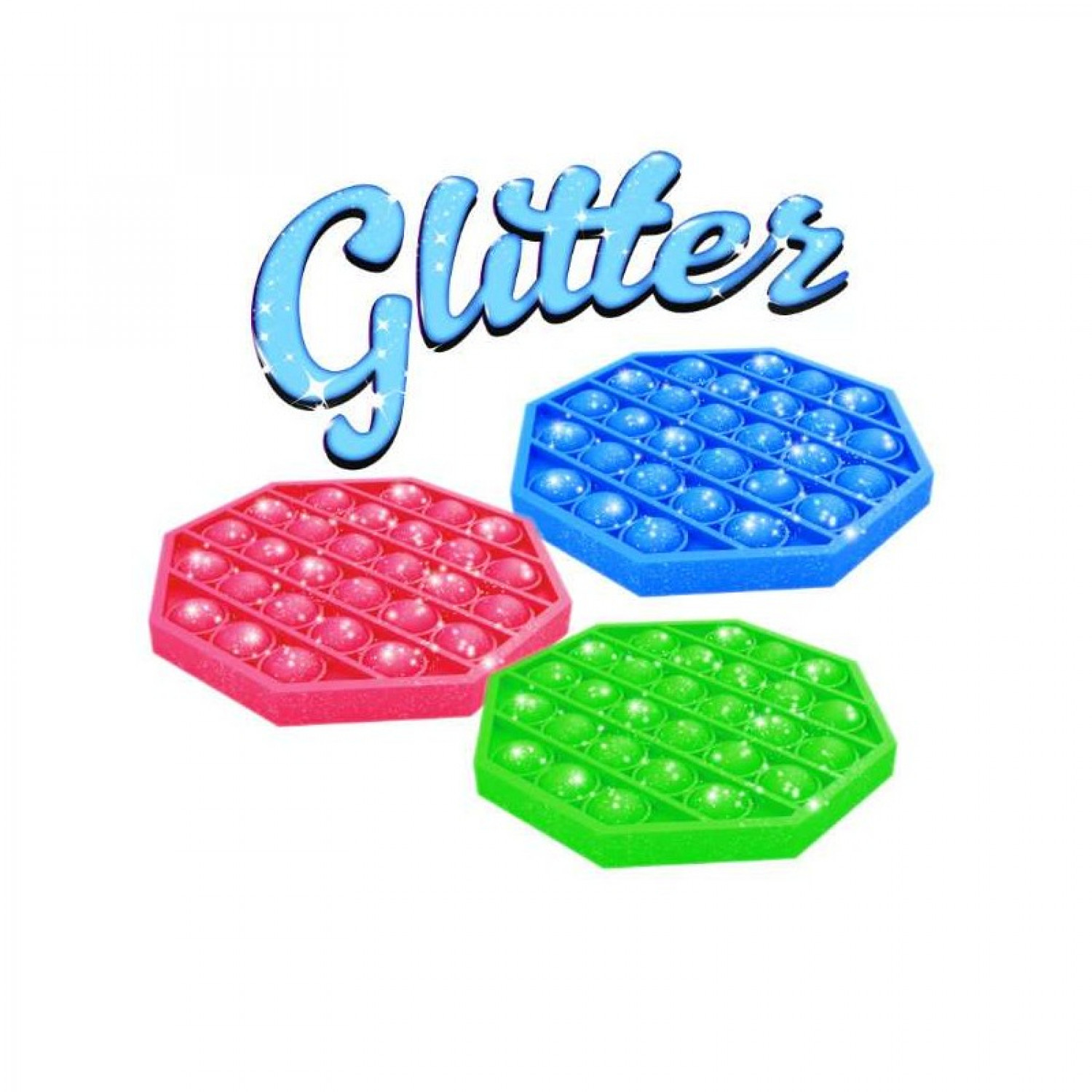 IGRA BUBBLE POP IT FIDGET OCTAGON GLITTER - Magična oaza