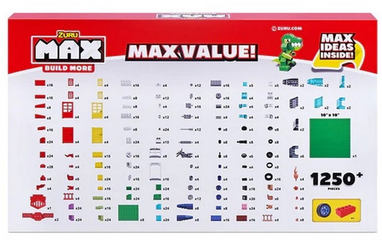 ZURU KOCKE MAX BRICKS MEGA PACK BUILDING BRICKS 1250+PCS - Magična oaza
